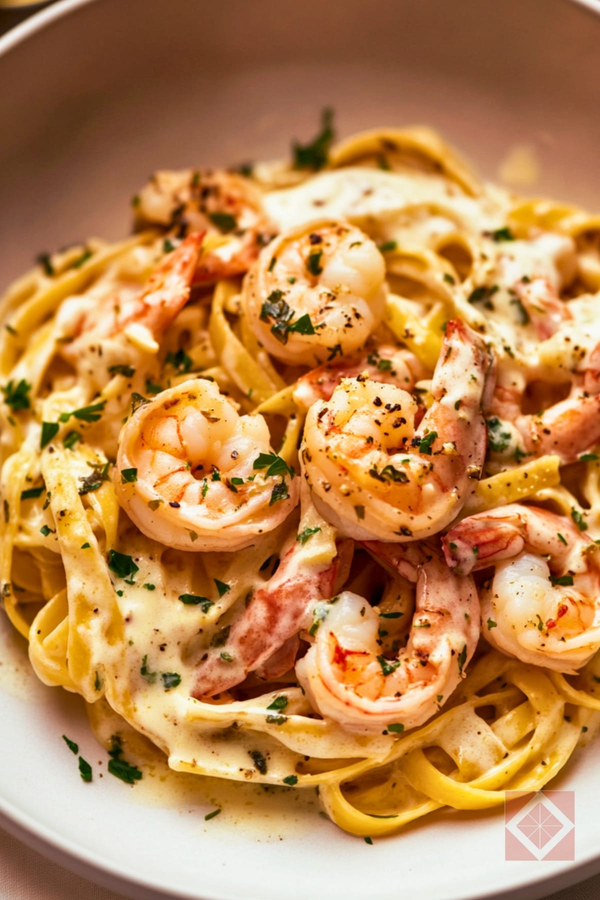Shrimp Scampi With Alfredo Sauce