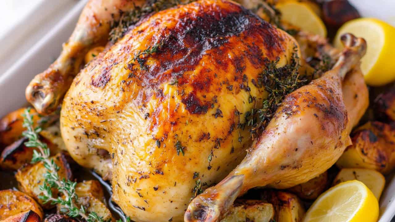 Whole Roasted Lemon Herb Chicken That’s Juicy, Crispy & Just Kinda Perfect